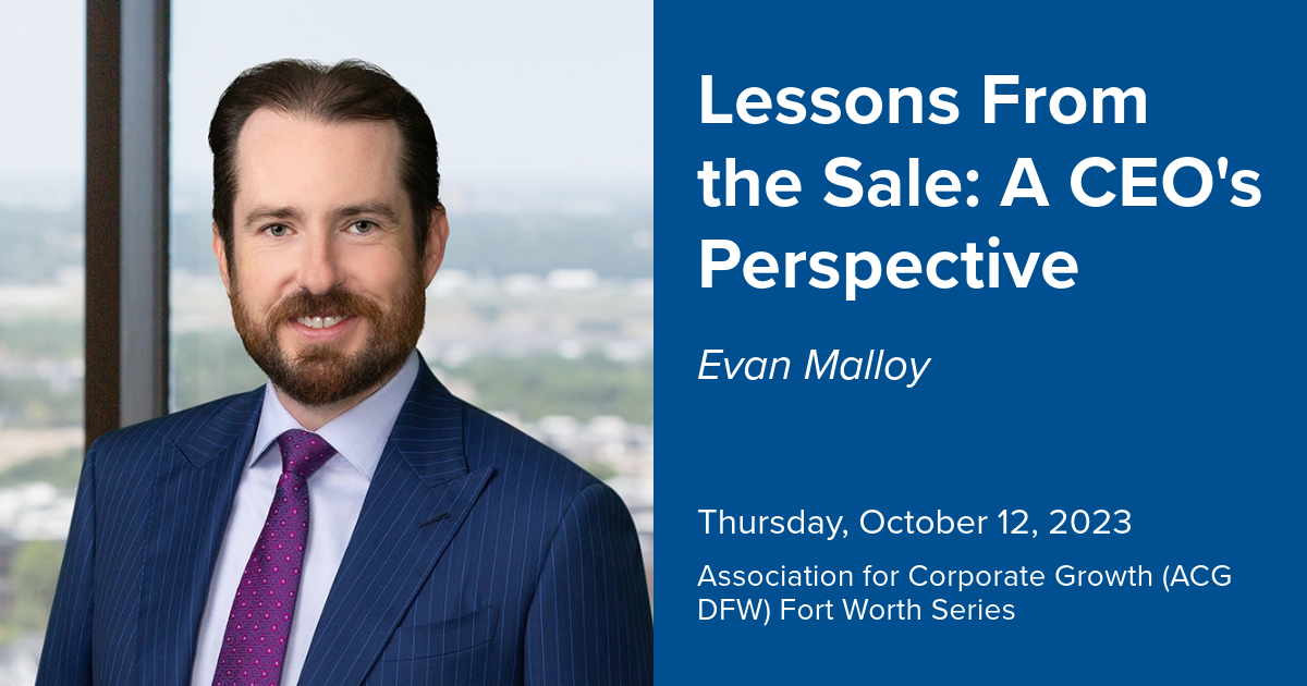 Evan Malloy Moderates Panel Discussion at Association for Corporate ...