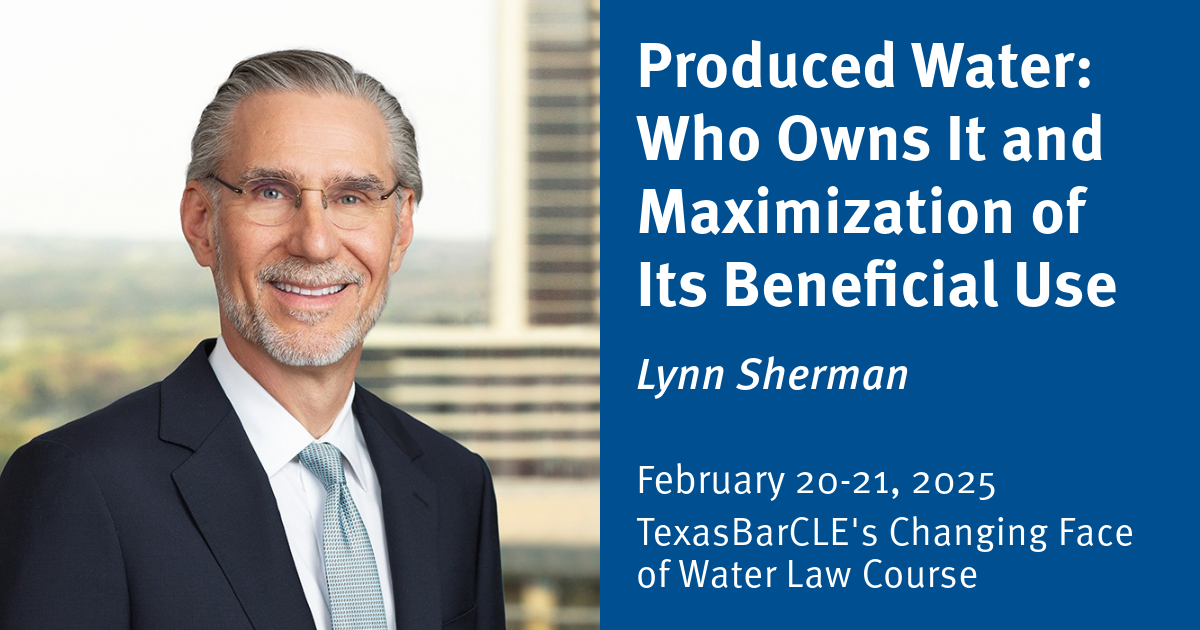Lynn Sherman to Speak at 26th Annual Changing Face of Water Law Course ...